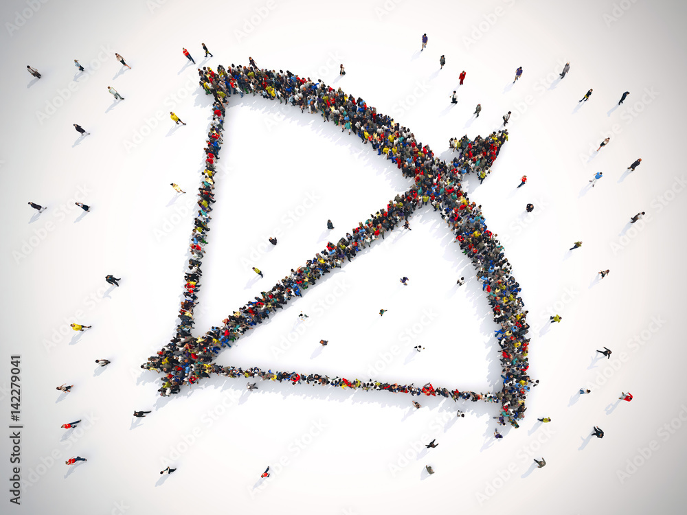 3D rendering of arrow people. 3D Rendering Stock Illustration | Adobe Stock