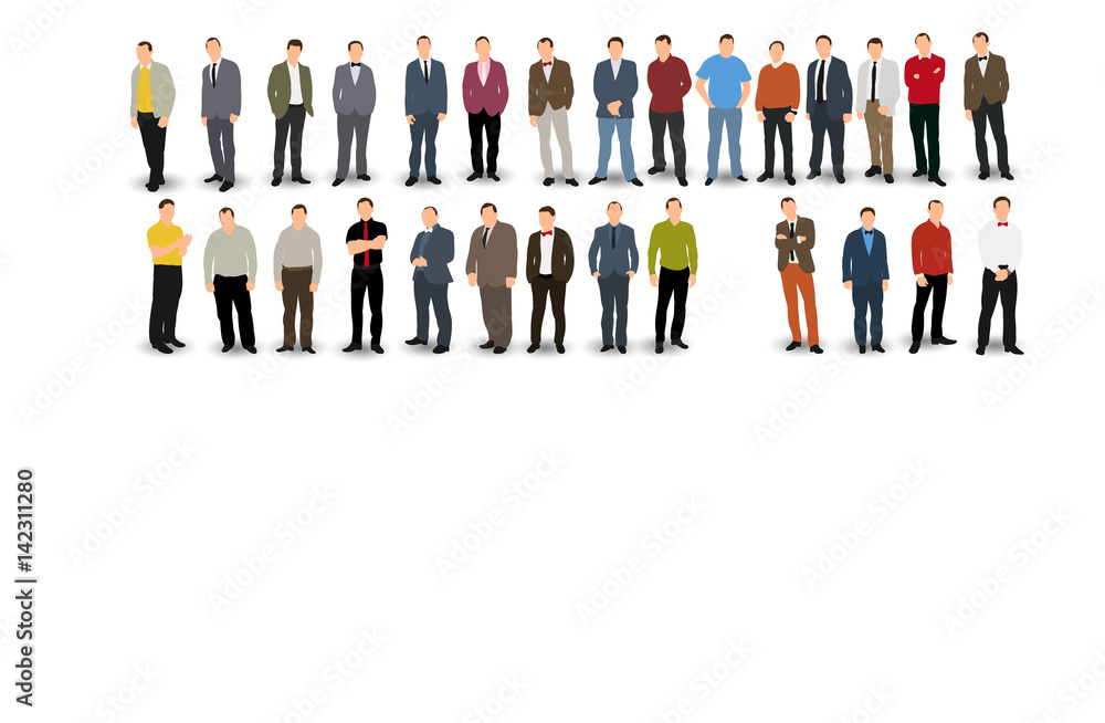 Vector, illustration, collection of men Stock Vector | Adobe Stock