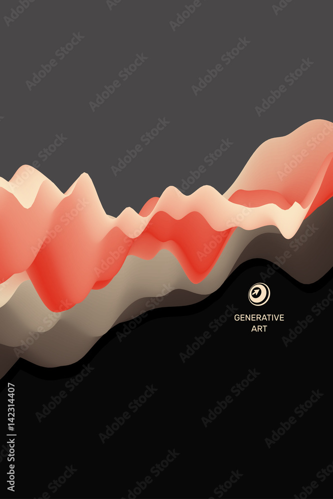 Abstract wavy background for banner, flyer, book cover, poster. Dynamic ...