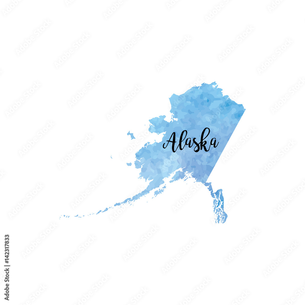 Abstract Alaska map Stock Vector | Adobe Stock