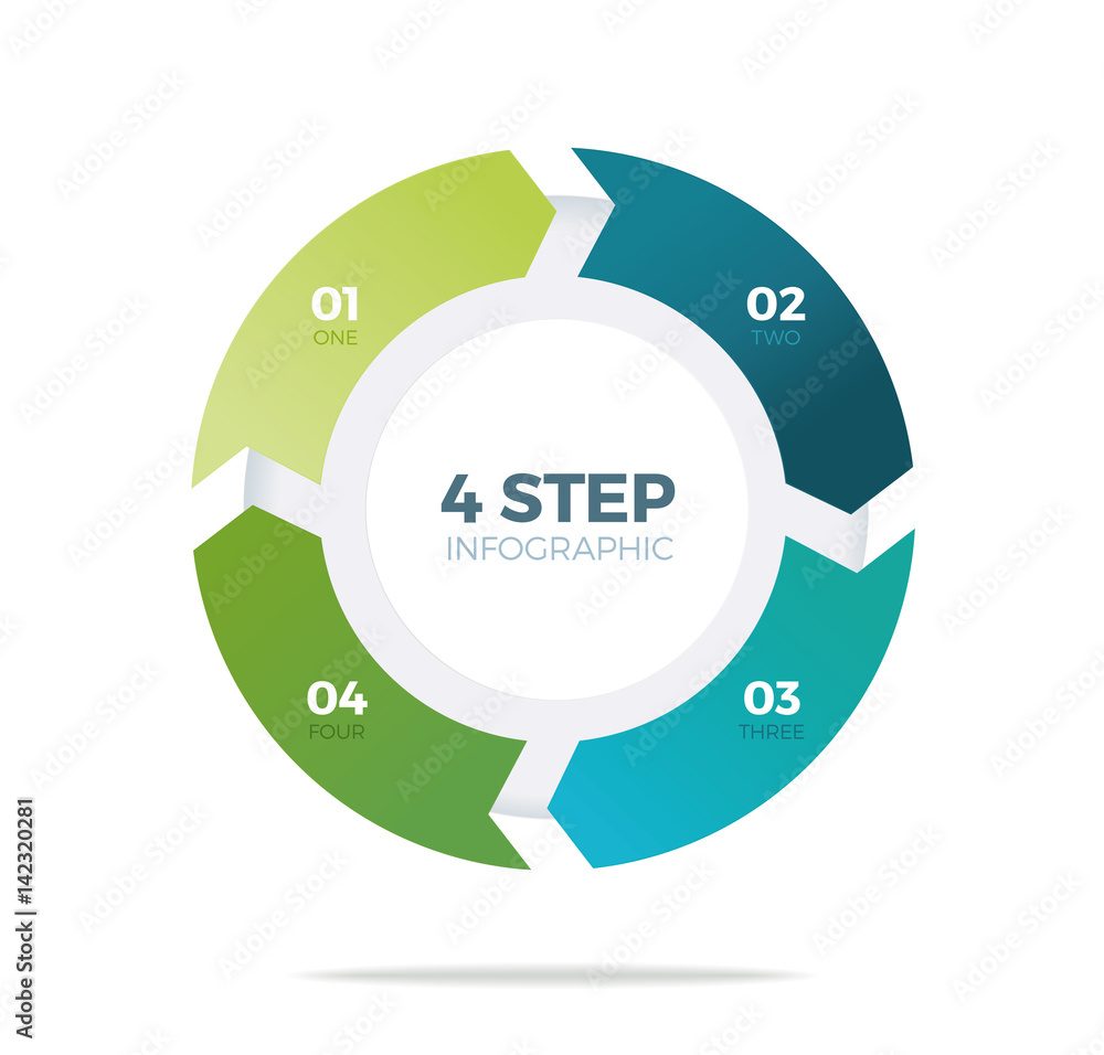 Four step circle infographic Stock Vector | Adobe Stock