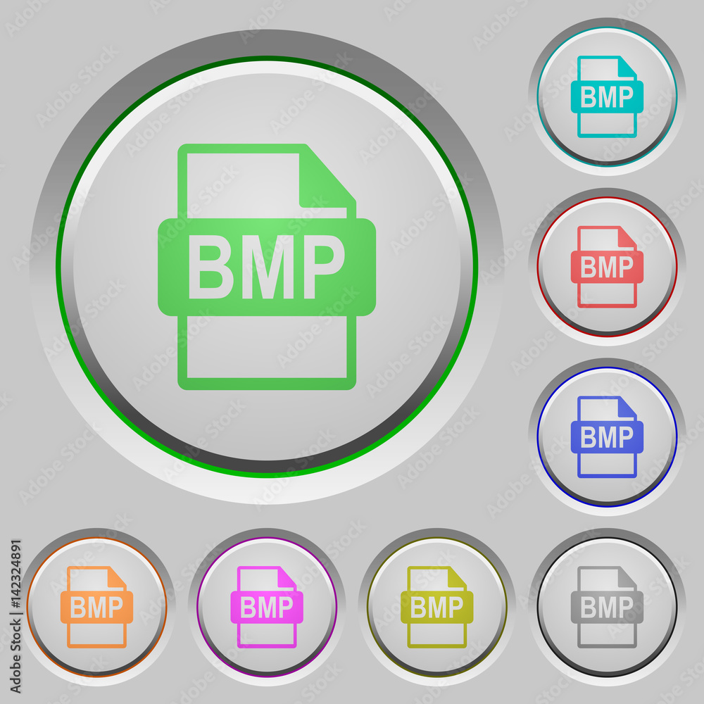 BMP file format push buttons Stock Vector | Adobe Stock
