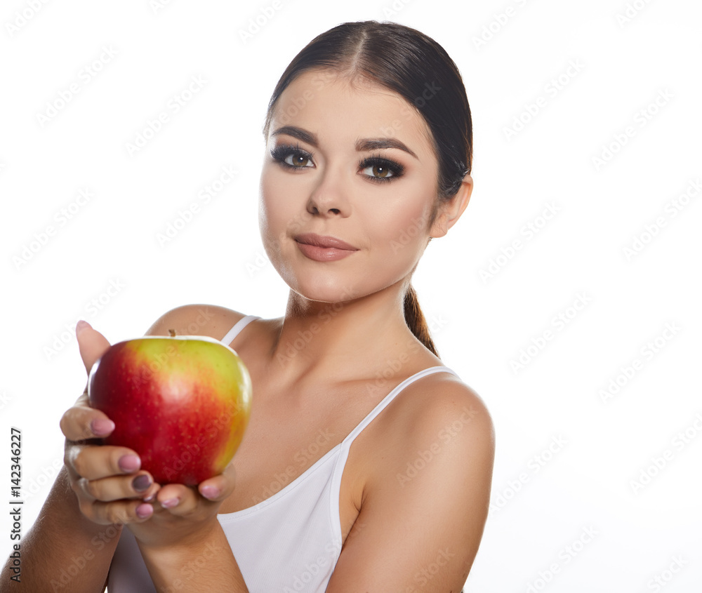 Young Women With Apple