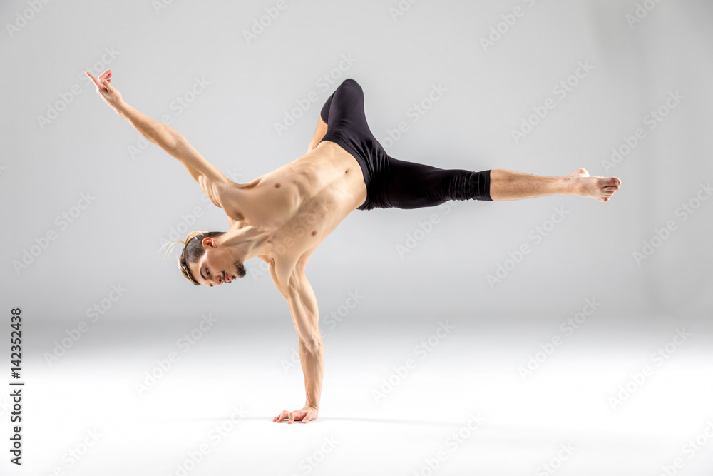 Young man dancing Stock Photo | Adobe Stock