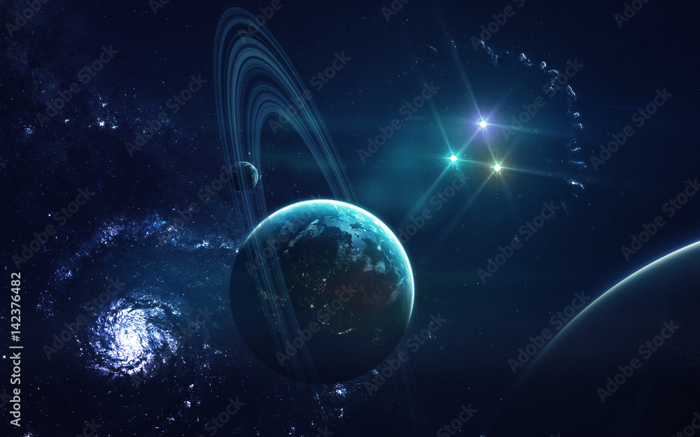 Cosmic art, science fiction wallpaper. Beauty of deep space. Billions ...