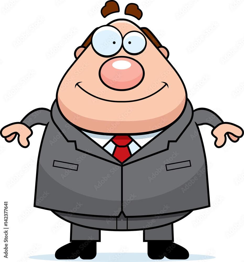 Cartoon Boss Smiling Stock Vector | Adobe Stock