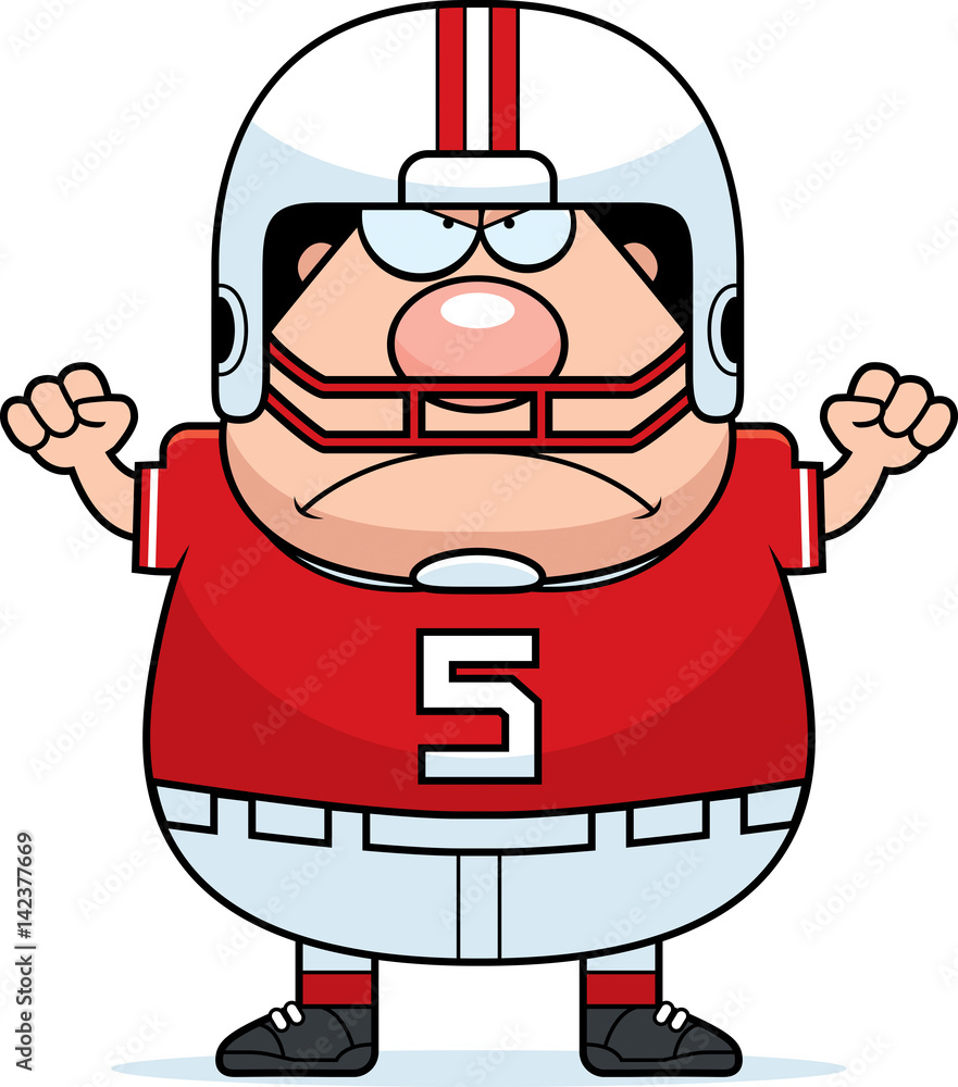 Angry Cartoon Football Stock-Vektorgrafik | Adobe Stock