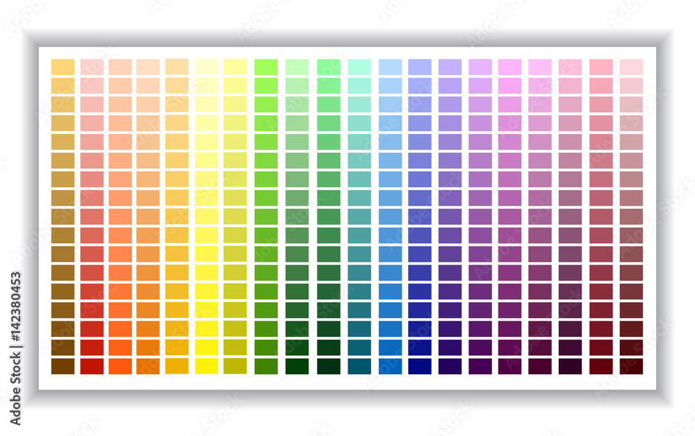 Color palette. Color shade chart. Vector illustration Stock Vector ...