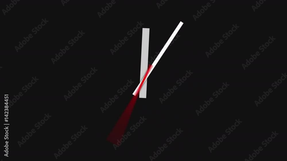Animated clock hands moving faster and faster. Accelerating time ...