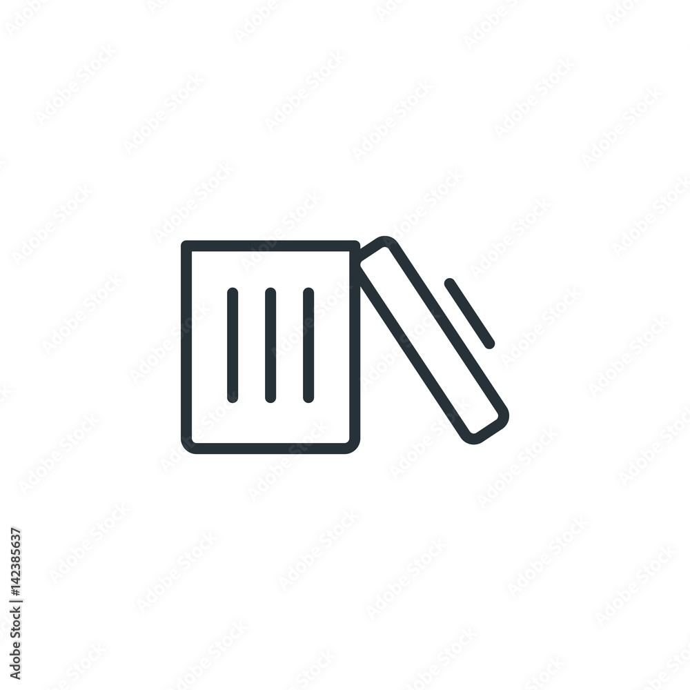 Open trash bin vector icon Stock Vector | Adobe Stock