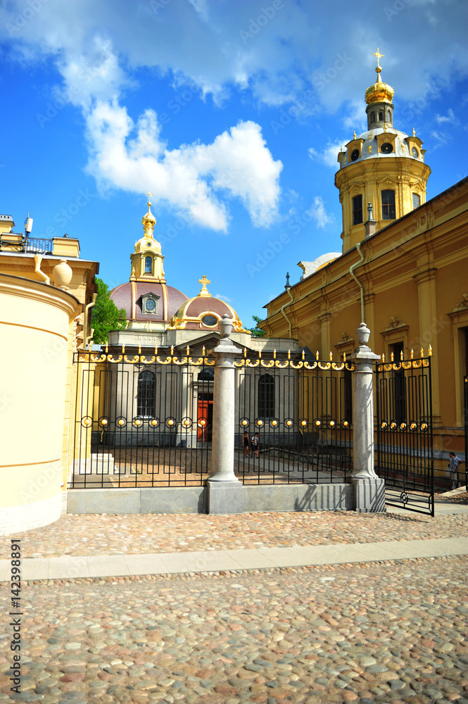 Saint Petersburg, Russia. Peter and Paul Cathedral and Grand Ducal ...