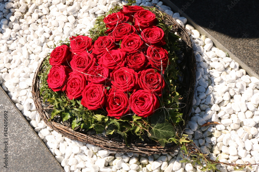 Herz Aus Rosen Fr Grab