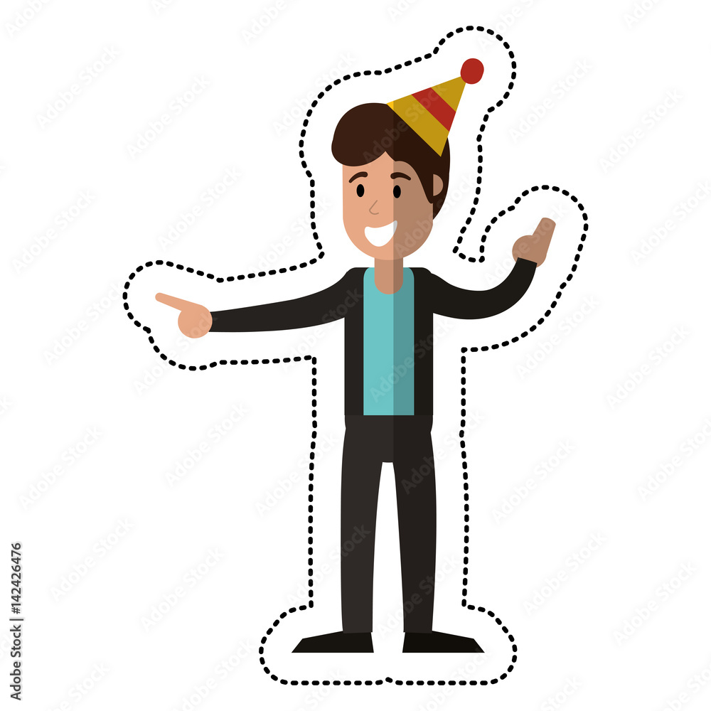 man dancing party celebration vector illustration eps 10 Stock Vector ...