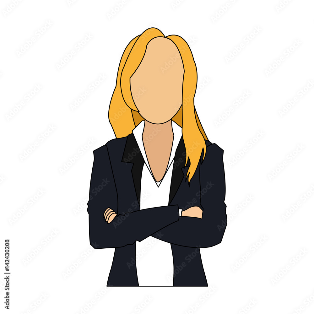 faceless business woman icon image vector illustration design Stock ...