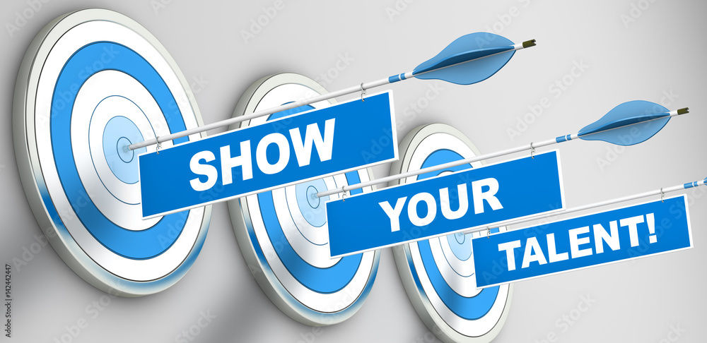 show your talent! / target Stock Photo | Adobe Stock