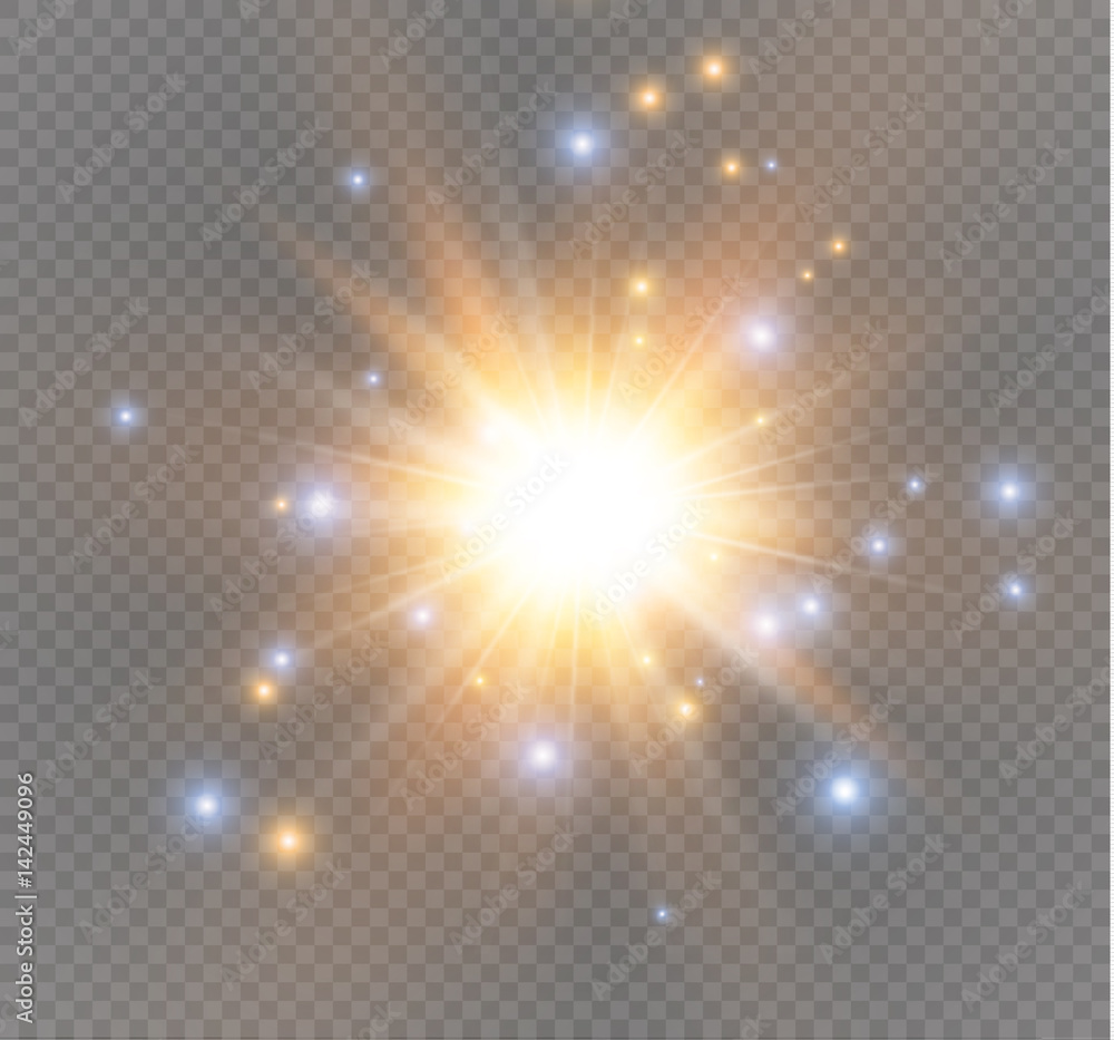 star on a transparent background,light effect,vector illustration ...