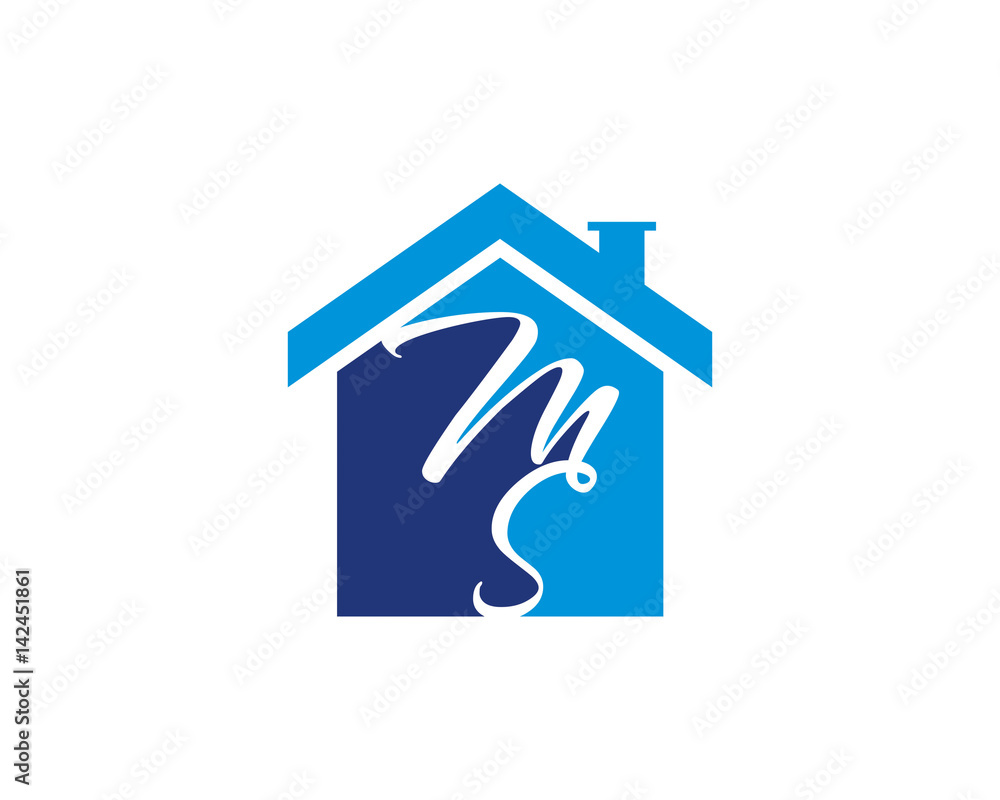 MS Letter And House Logo V.1 Stock Vector | Adobe Stock