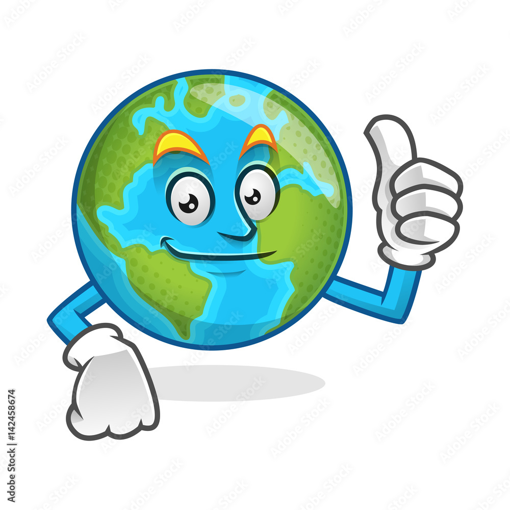 Happy Earth Thumbs Up