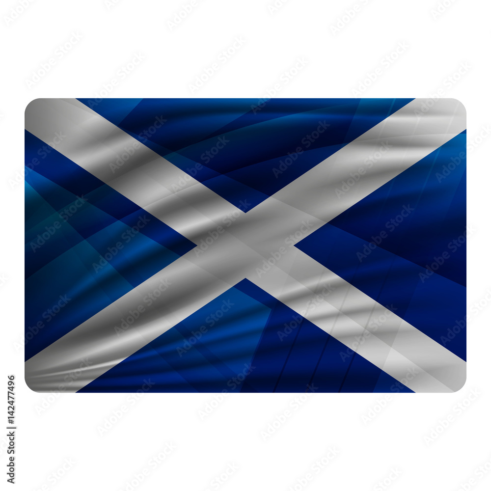 National flag of Scotland in modern design style. Stock Vector | Adobe ...