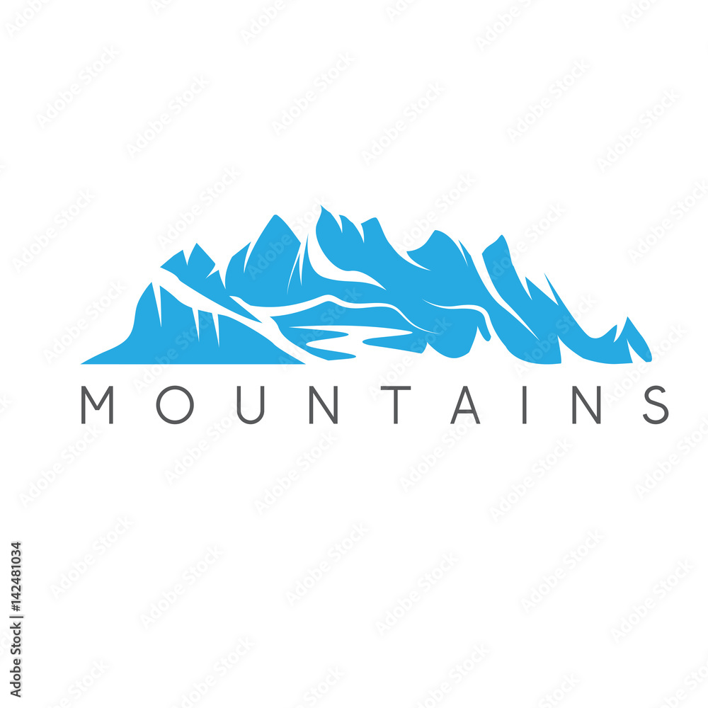 simple vector illustration of the abstract mountains Stock Vector ...
