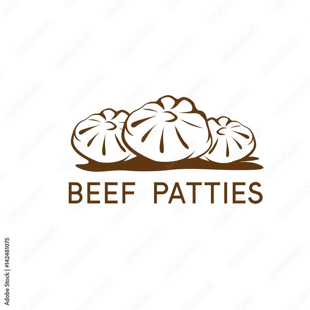 abstract beef patties urban restaurant vector design template Stock ...