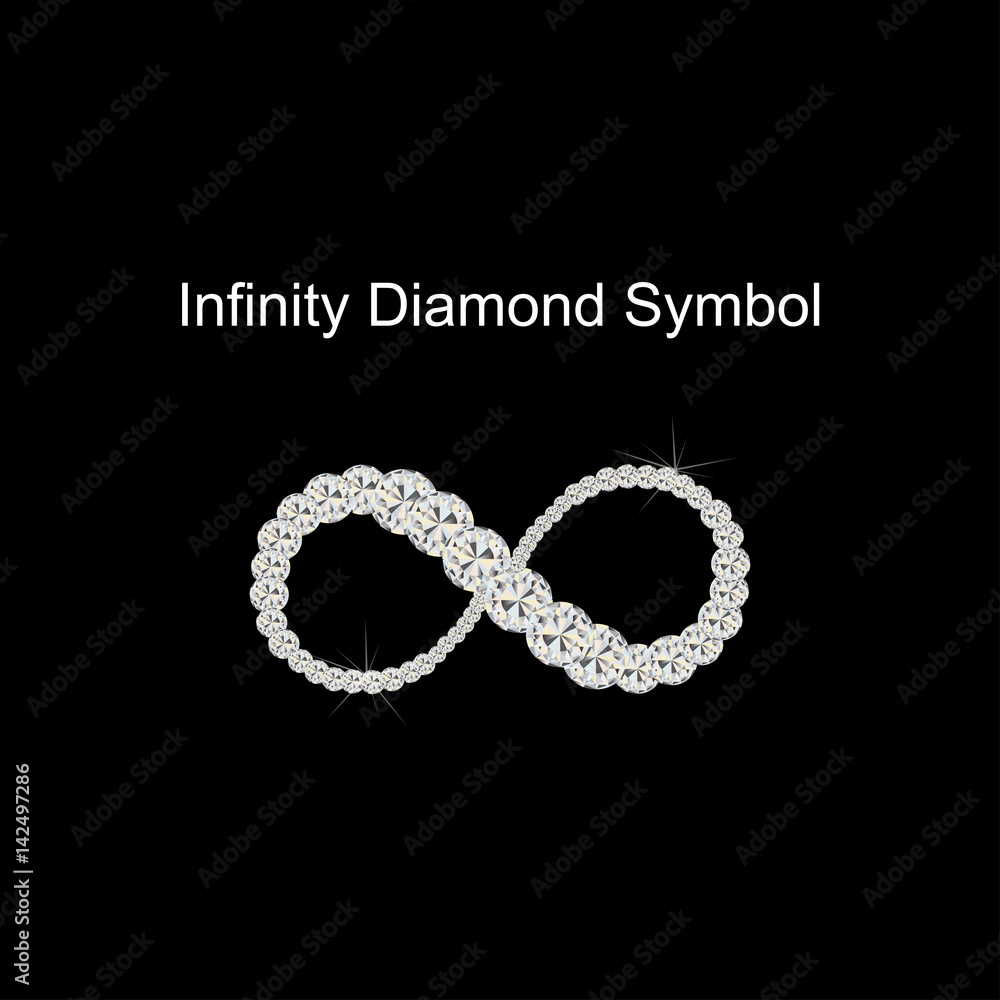 infinity symbol diamond vector Stock Vector | Adobe Stock