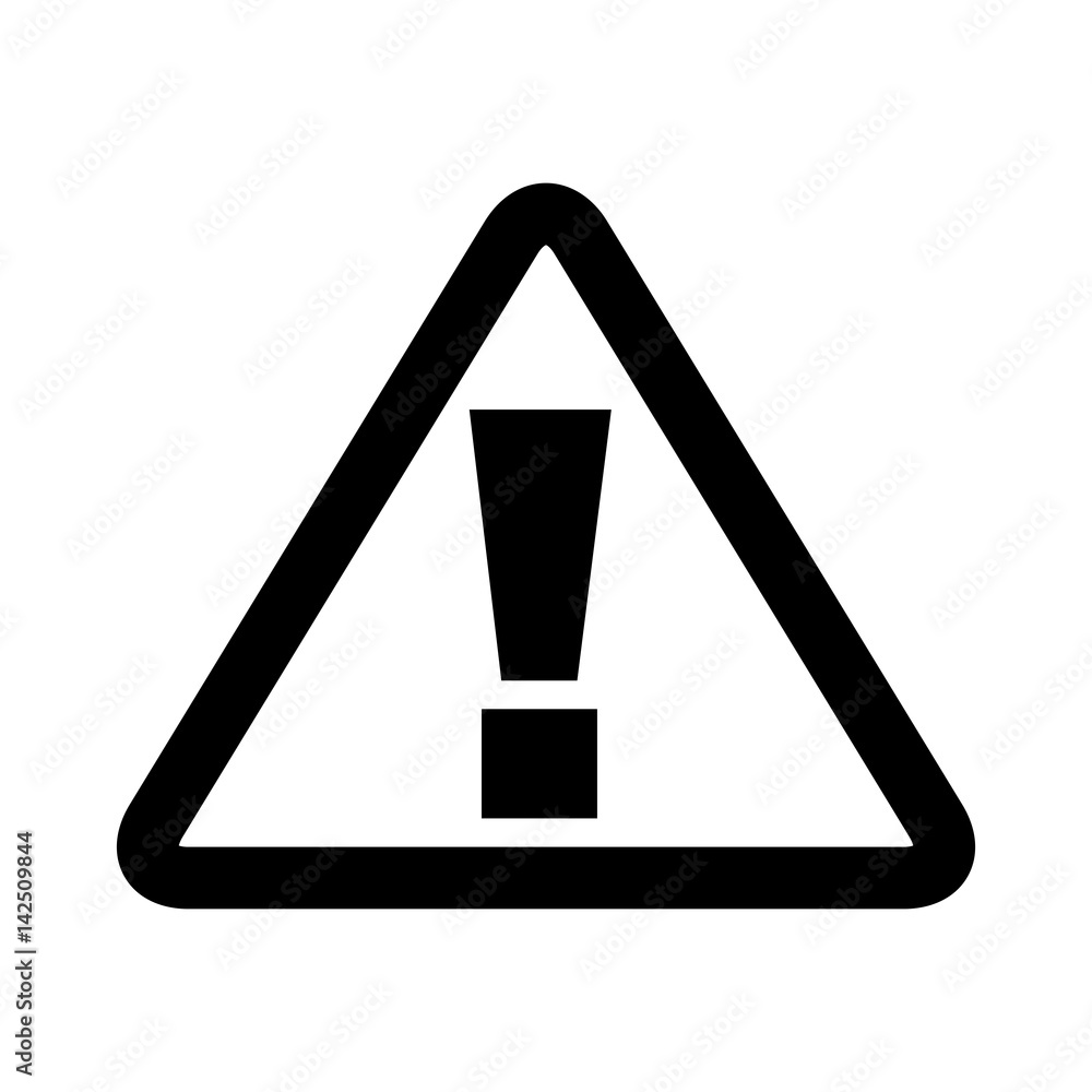 triangle alert signal icon vector illustration design Stock Vector ...