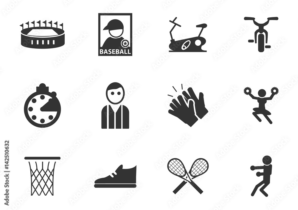 Sport icons set Stock-Vektorgrafik | Adobe Stock