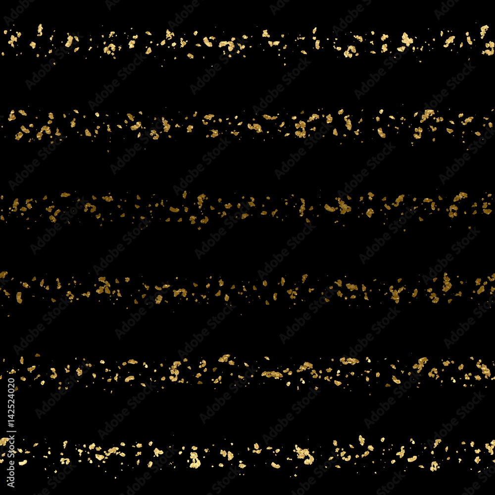 Abstract gold texture seamless pattern on the black. Striped curve ...