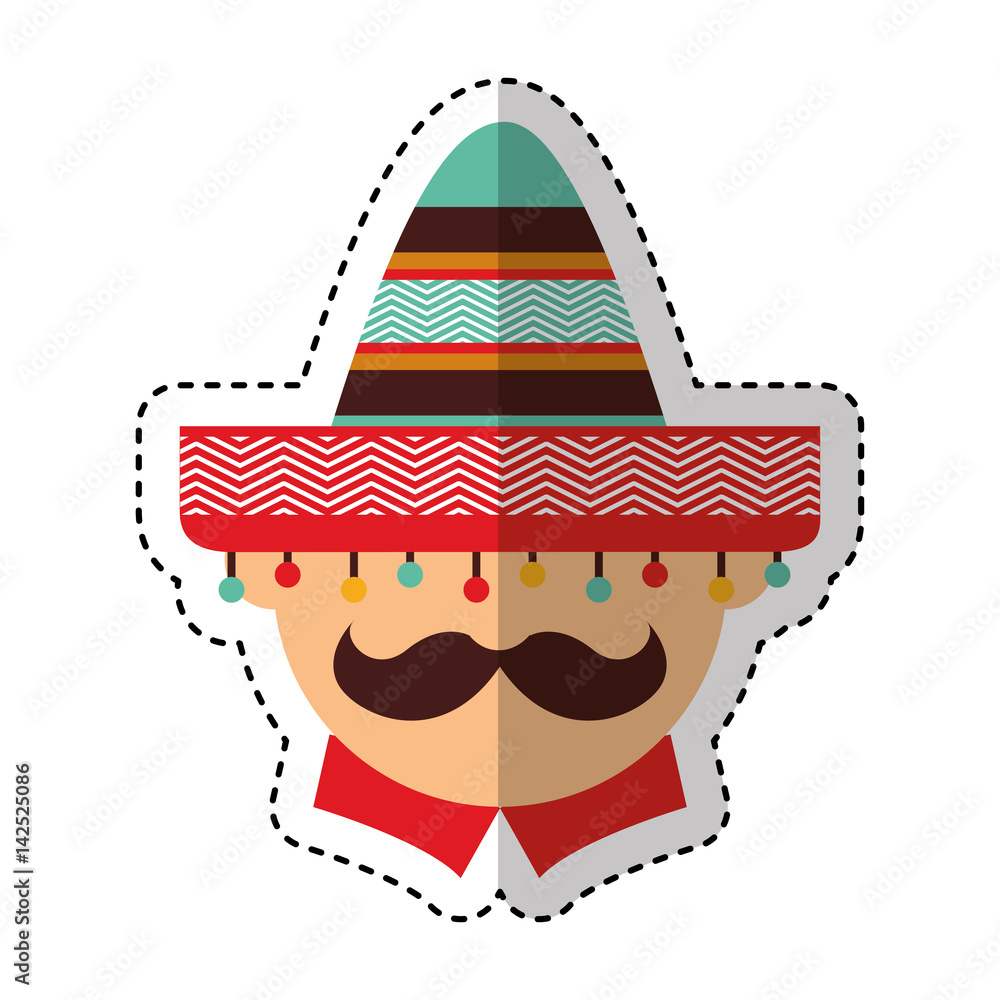 Vecteur Stock mexican man avatar character vector illustration design ...