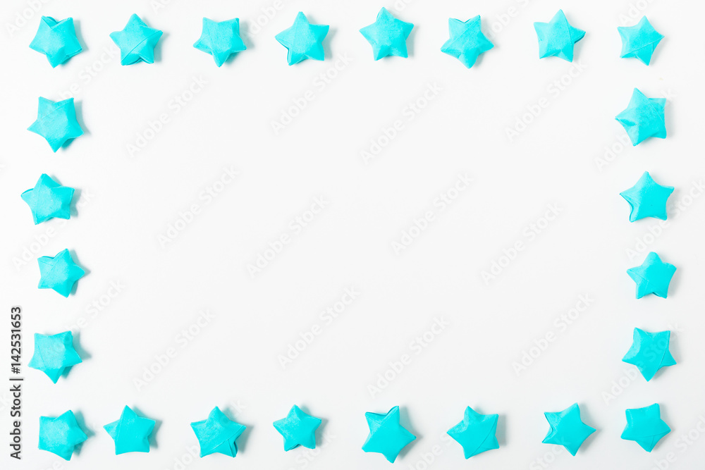Paper stars frame background Stock Photo | Adobe Stock