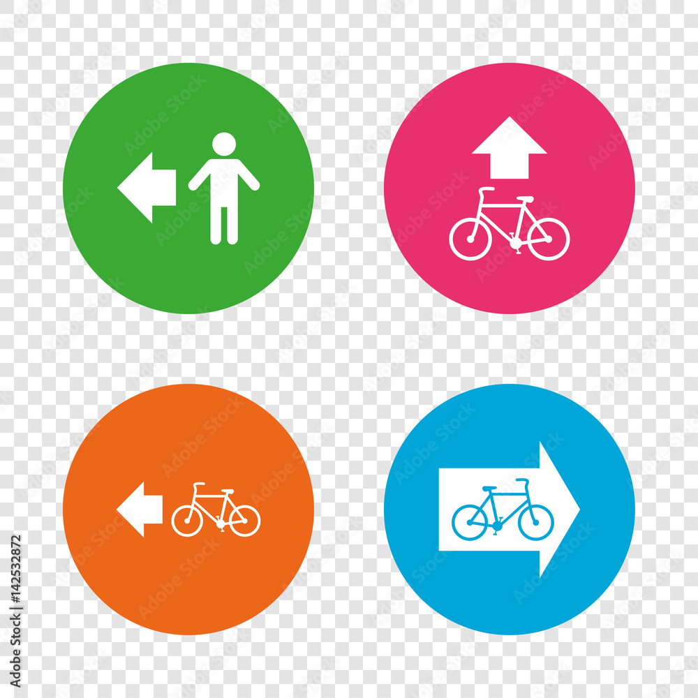 Pedestrian road icon. Bicycle path trail sign. Stock Vector | Adobe Stock