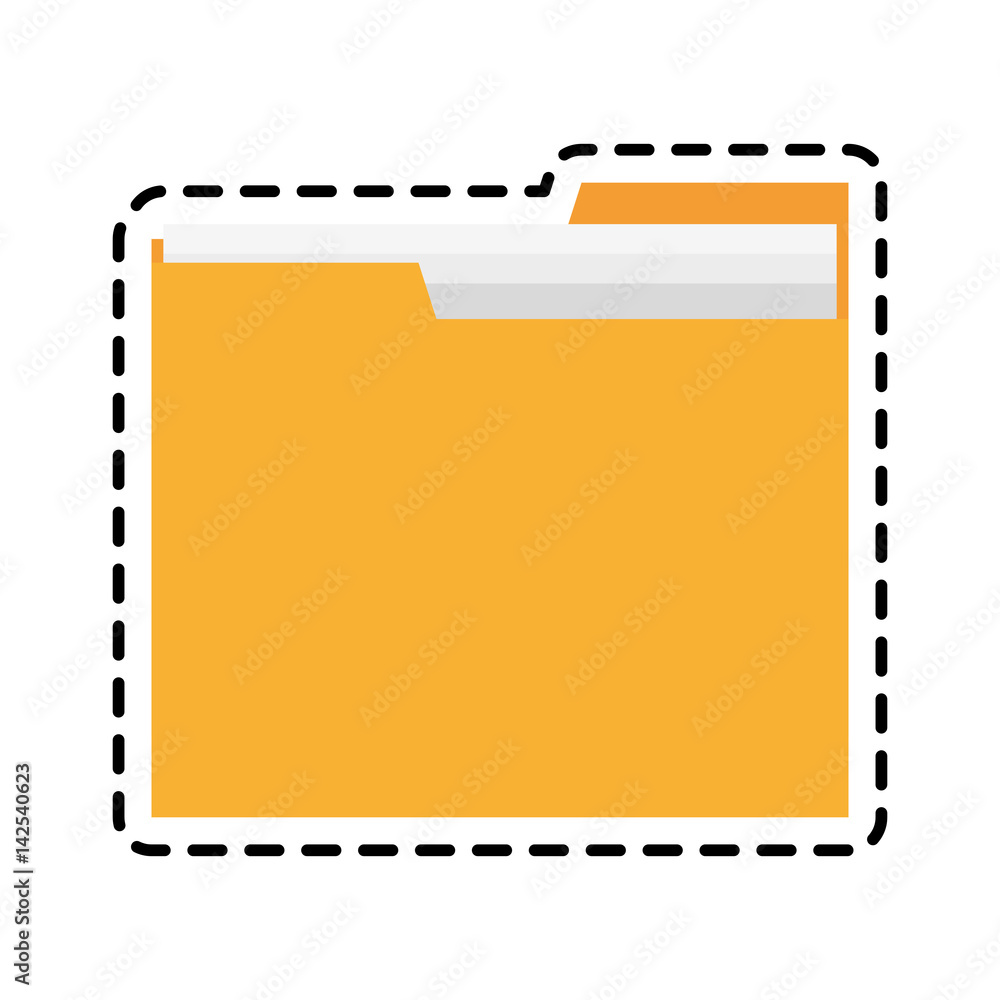 document folder icon over white background. colorful design. vector ...