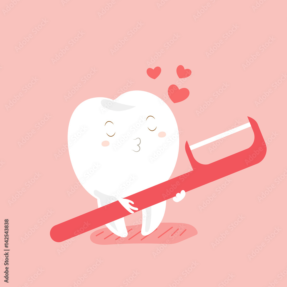 love teeth and floss Stock Vector | Adobe Stock
