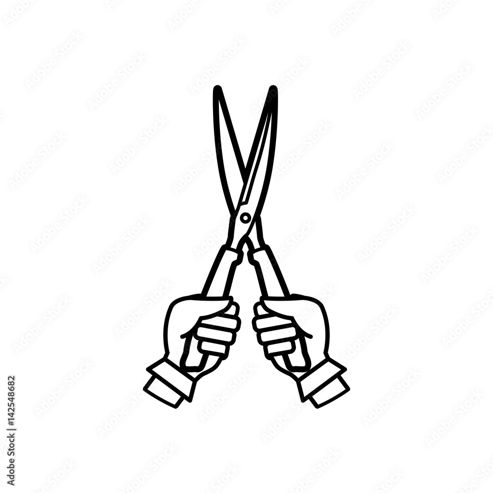 pruning shears gardening tool icon vector illustration graphic design ...