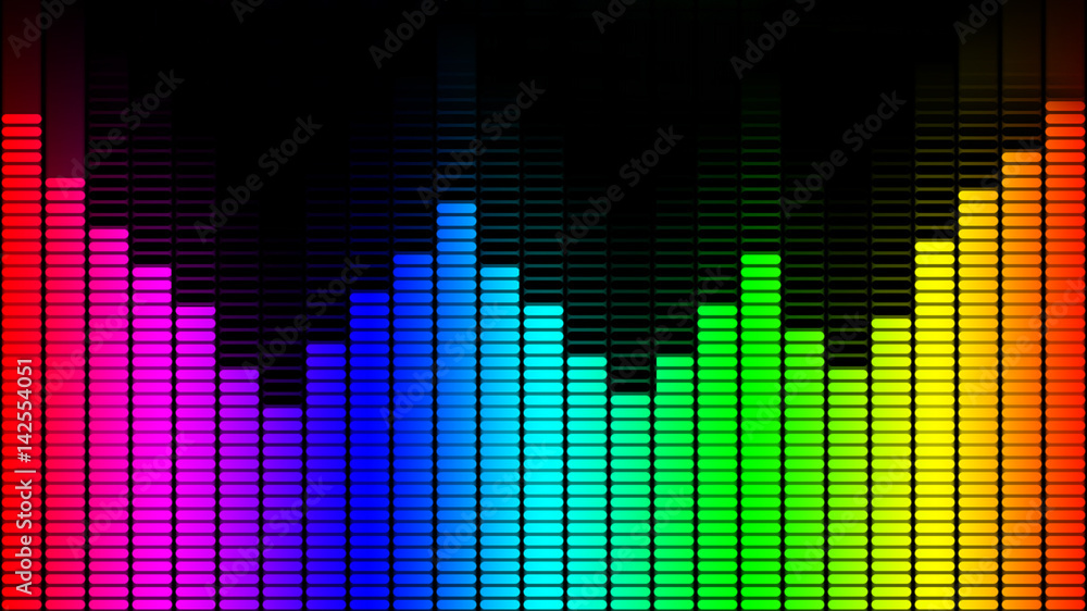 Music equalizer symbol.The photograph is prepared using 3D rendering in ...
