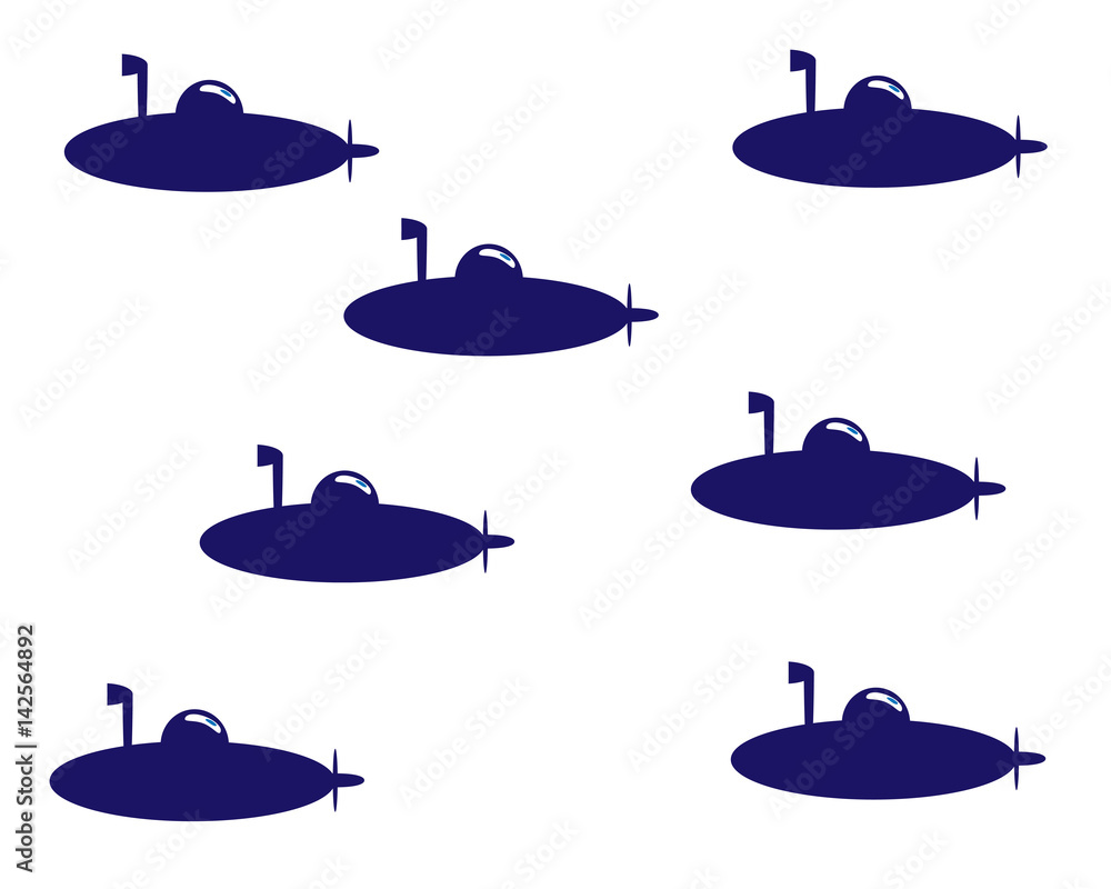 U-Boot Flotte Stock Vector | Adobe Stock