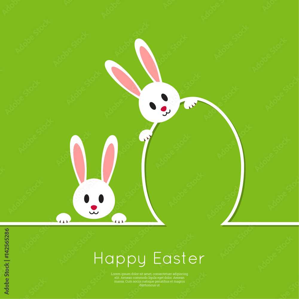 Happy Easter Outline