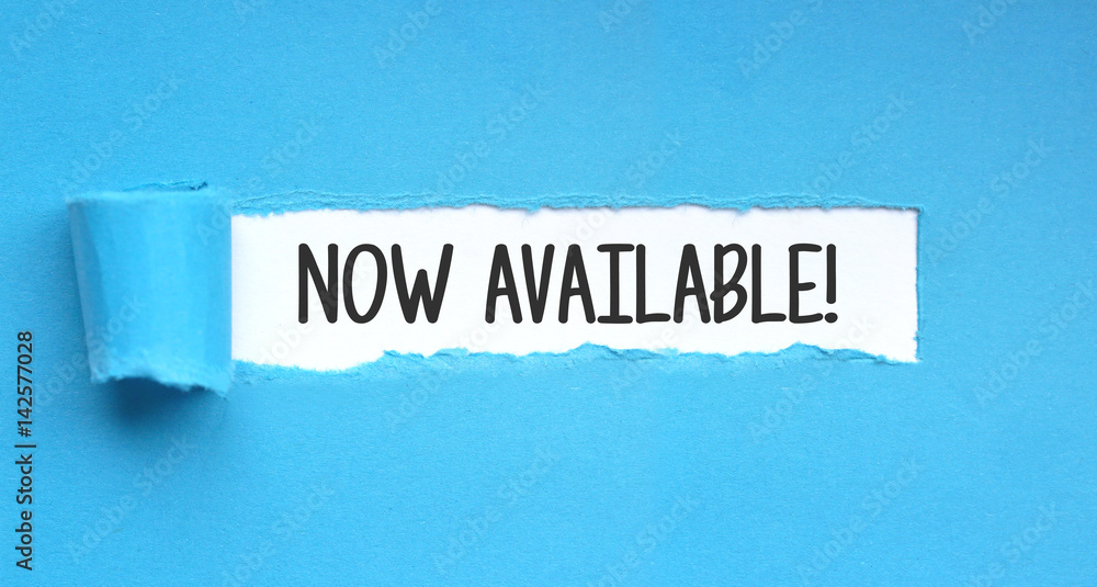 Now Available! / Paper Stock Photo | Adobe Stock