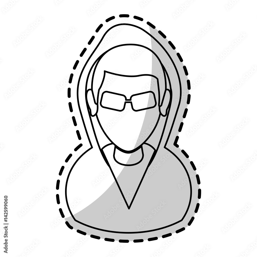 suspicious looking man icon image criminal vector illustration design ...