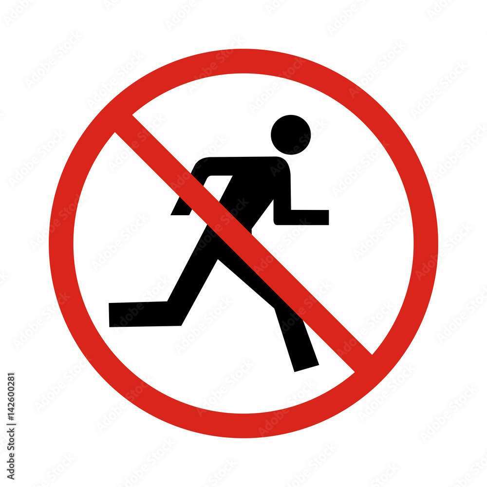 No Run Sign Vector Illustration Stock Vector Adobe Stock no-run-sign-vector-illustration-stock-vector-adobe-stock
