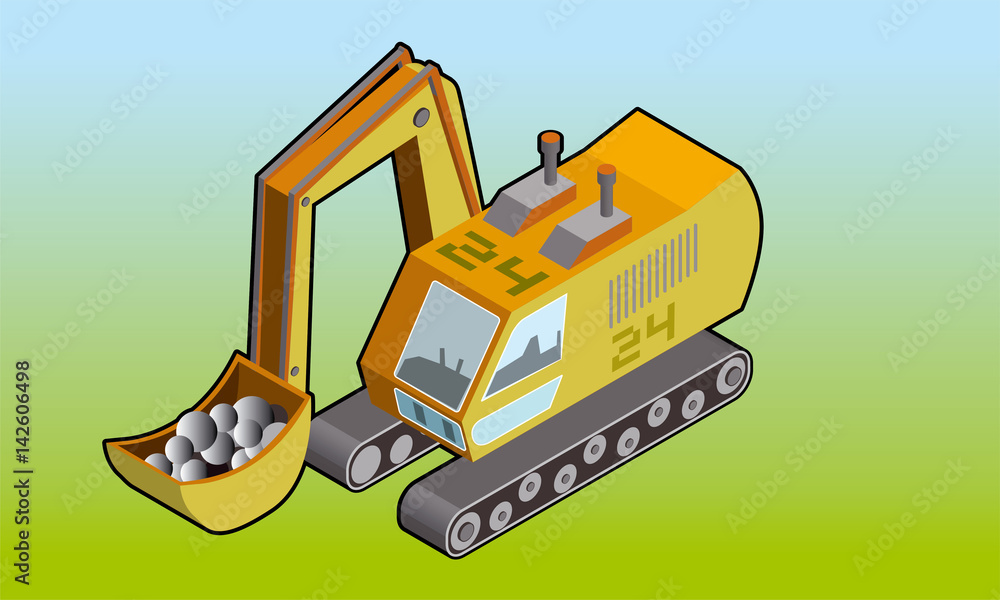 bagger Stock Vector | Adobe Stock