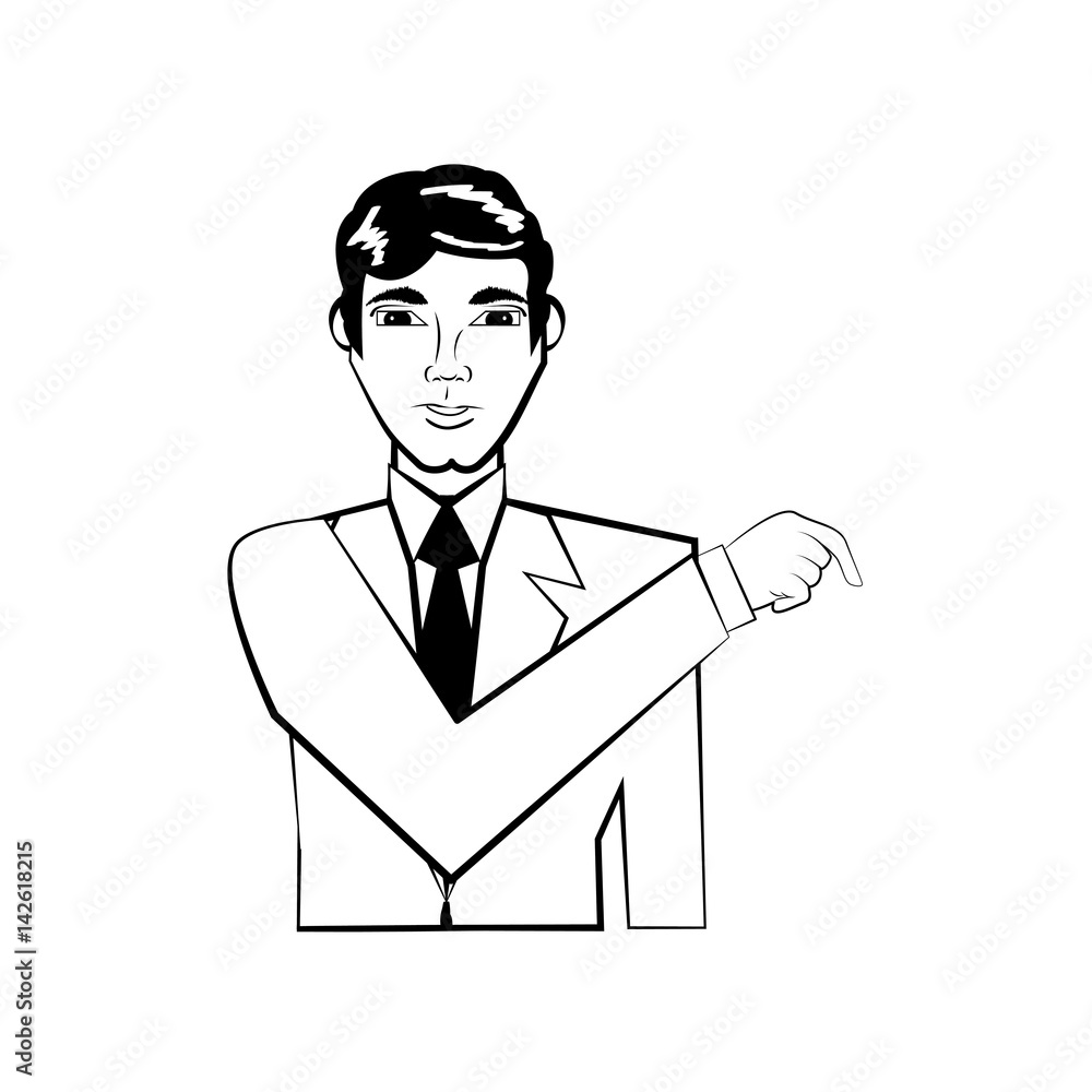 man character posture line vector illustration eps 10 Stock Vector ...