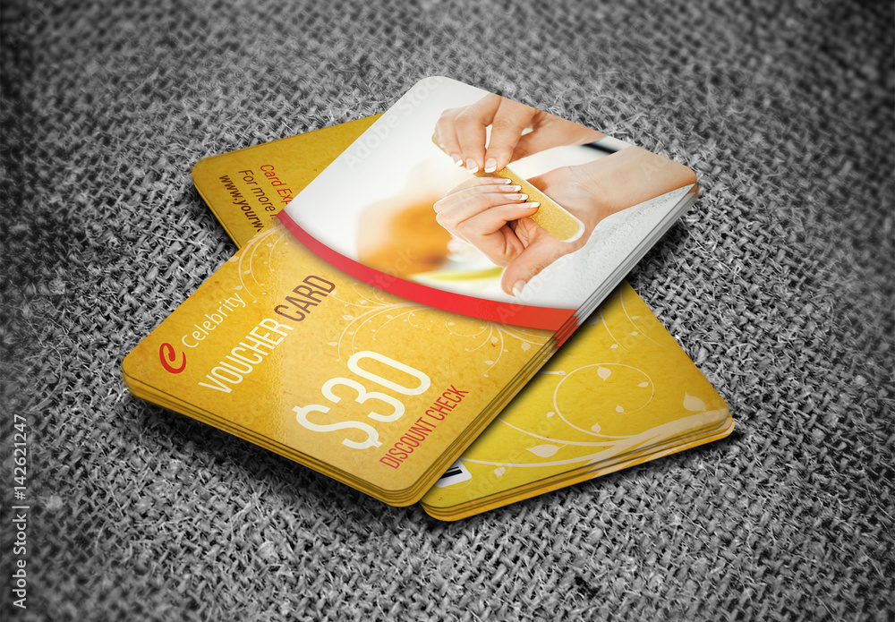 Health and Beauty Voucher Card Layout 1 Stock Template | Adobe Stock