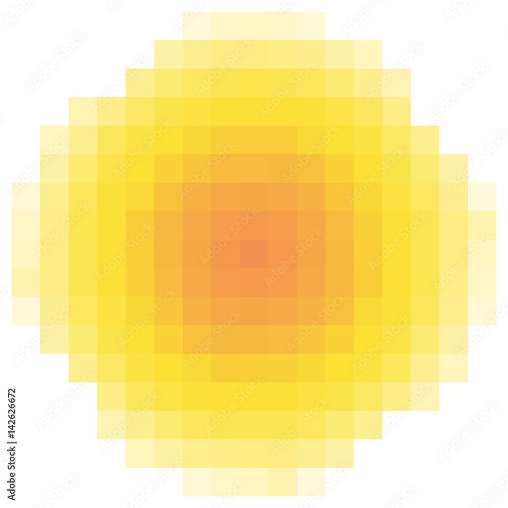 pixel sun element background logo, vector logo of the pixel sun Stock ...