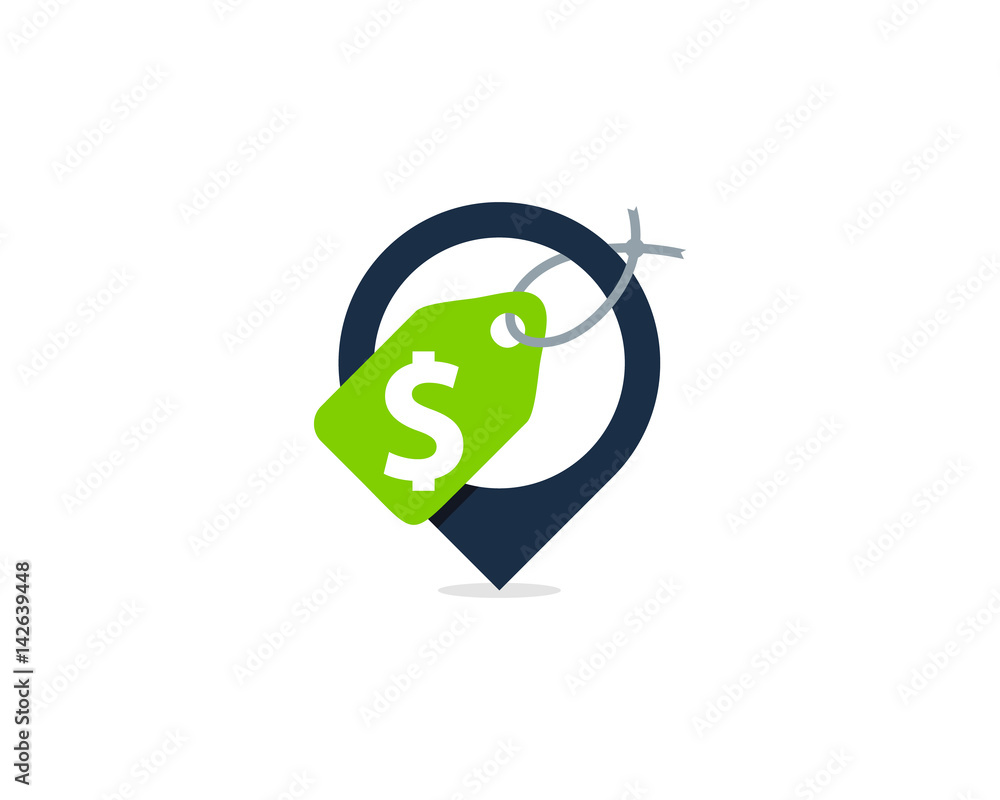 Sale Pin Point Icon Logo Design Element Stock Vector | Adobe Stock