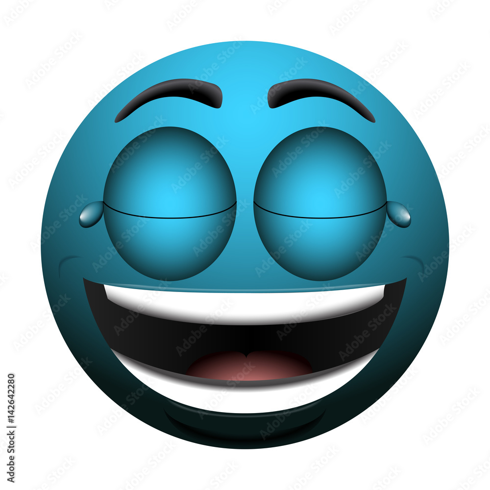 Isolated happy emote Stock Vector | Adobe Stock