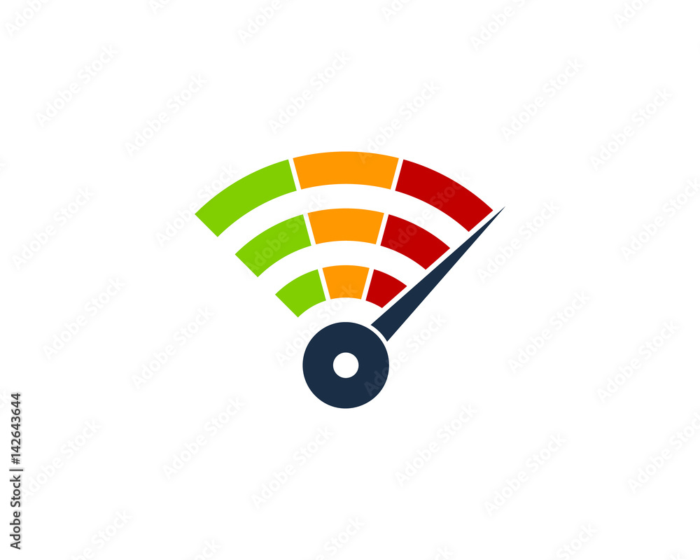 Wifi Speed Icon Logo Design Element Stock Vector | Adobe Stock