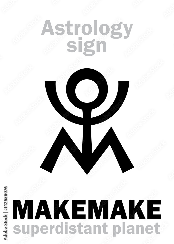 Astrology Alphabet: MAKEMAKE, superdistant dwarf planet. Hieroglyphics ...
