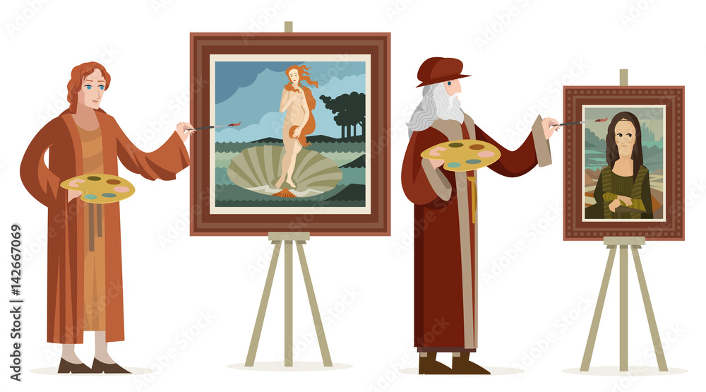 great italian renaissance artist painting a venus redhead woman in a ...